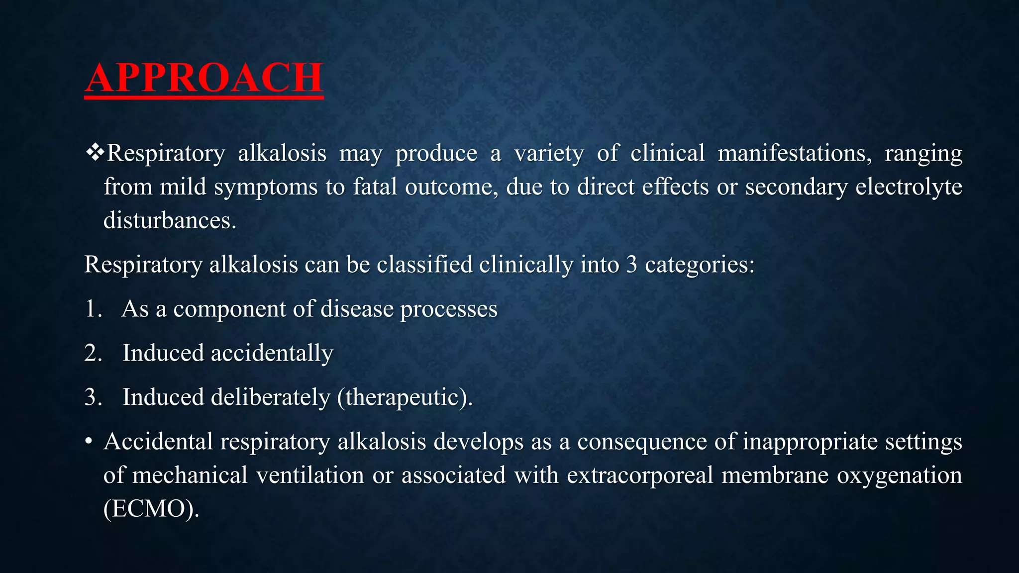 Respiratory alkalosis | PPTX