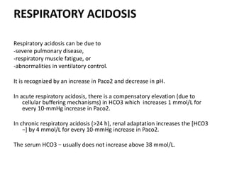 Respiratory alkalosis and acidosis | PPTX