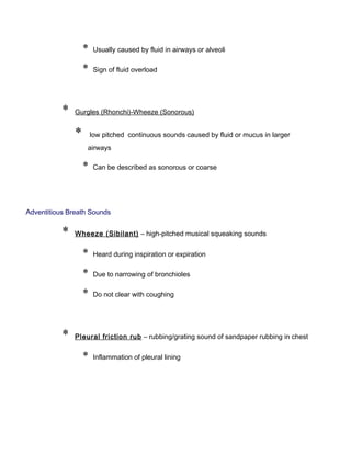 Respiratory assessment | RTF