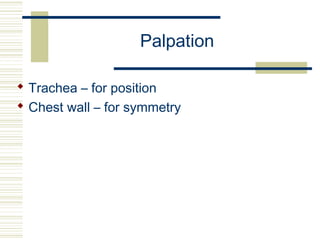 respiratoryassessment and it's examination | PDF