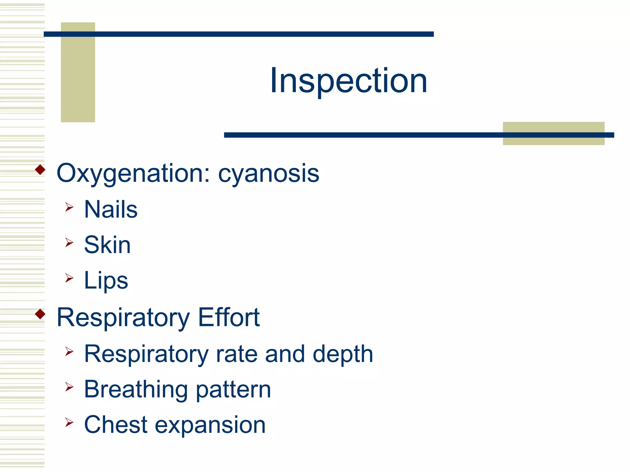 ASSESSMENT OF THE CHEST AND LUNGS | PPT