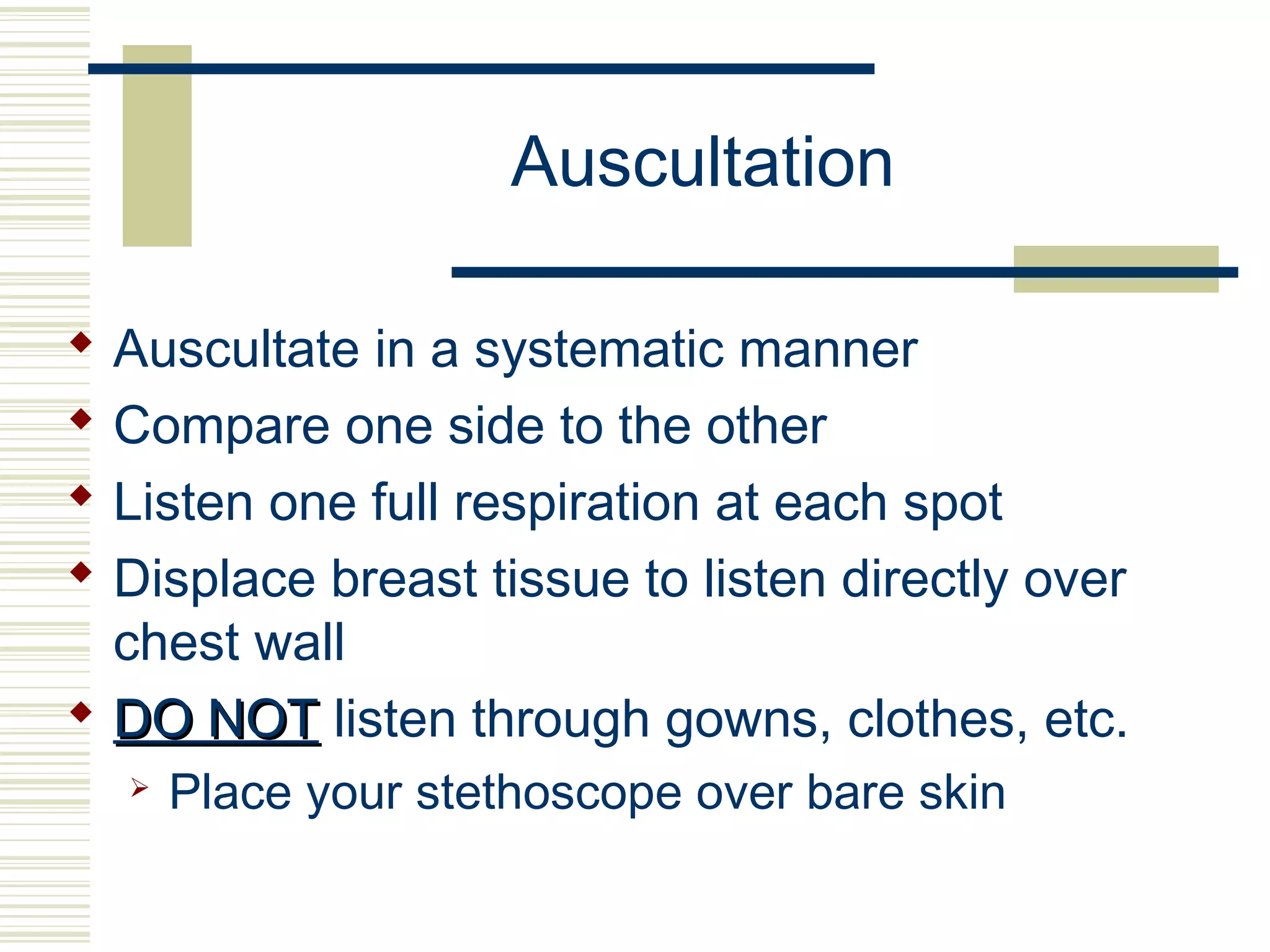 ASSESSMENT OF THE CHEST AND LUNGS | PPT