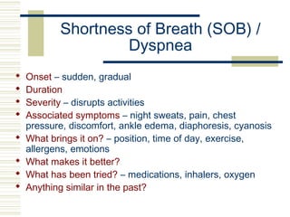 ASSESSMENT OF THE CHEST AND LUNGS | PPT