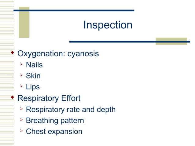 ASSESSMENT OF THE CHEST AND LUNGS | PPT