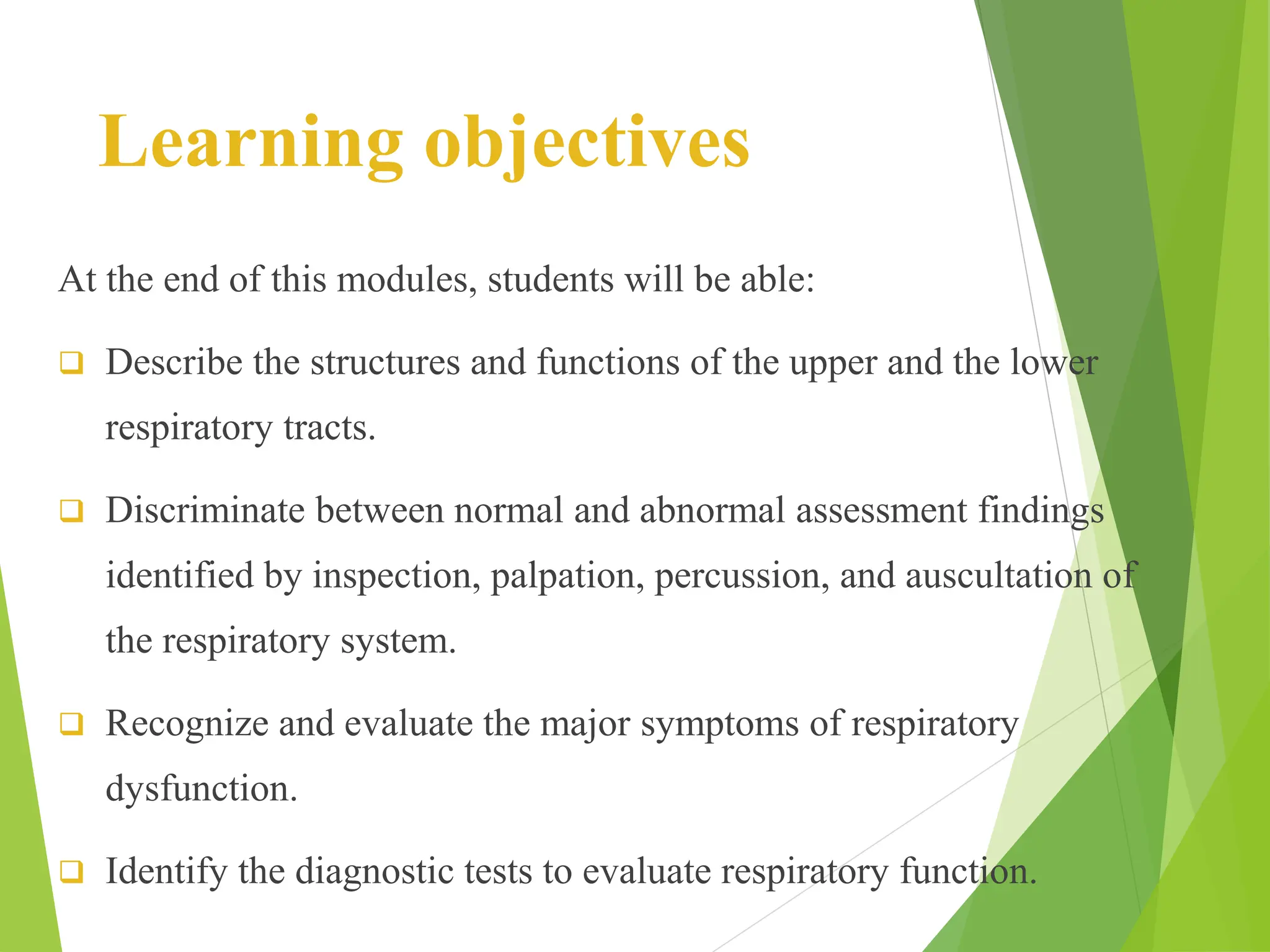 respiratory_assessment_and_disorders_1.ppt | Lung and Respiratory Health | Diseases and Conditions