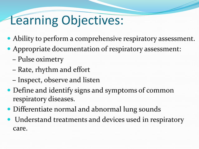 Respiratory Assessment | PPTX | Lung and Respiratory Health | Diseases ...
