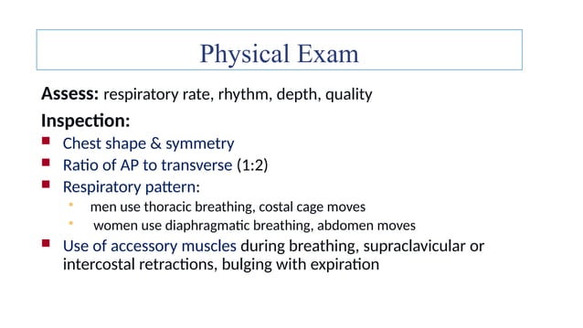 respiratory assessment -cardiac and peripheral vascular system | PPTX
