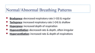 respiratory assessment -cardiac and peripheral vascular system | PPTX