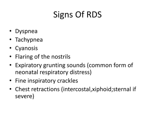 Respiratory assessment of baby based on signs of rds | PPTX