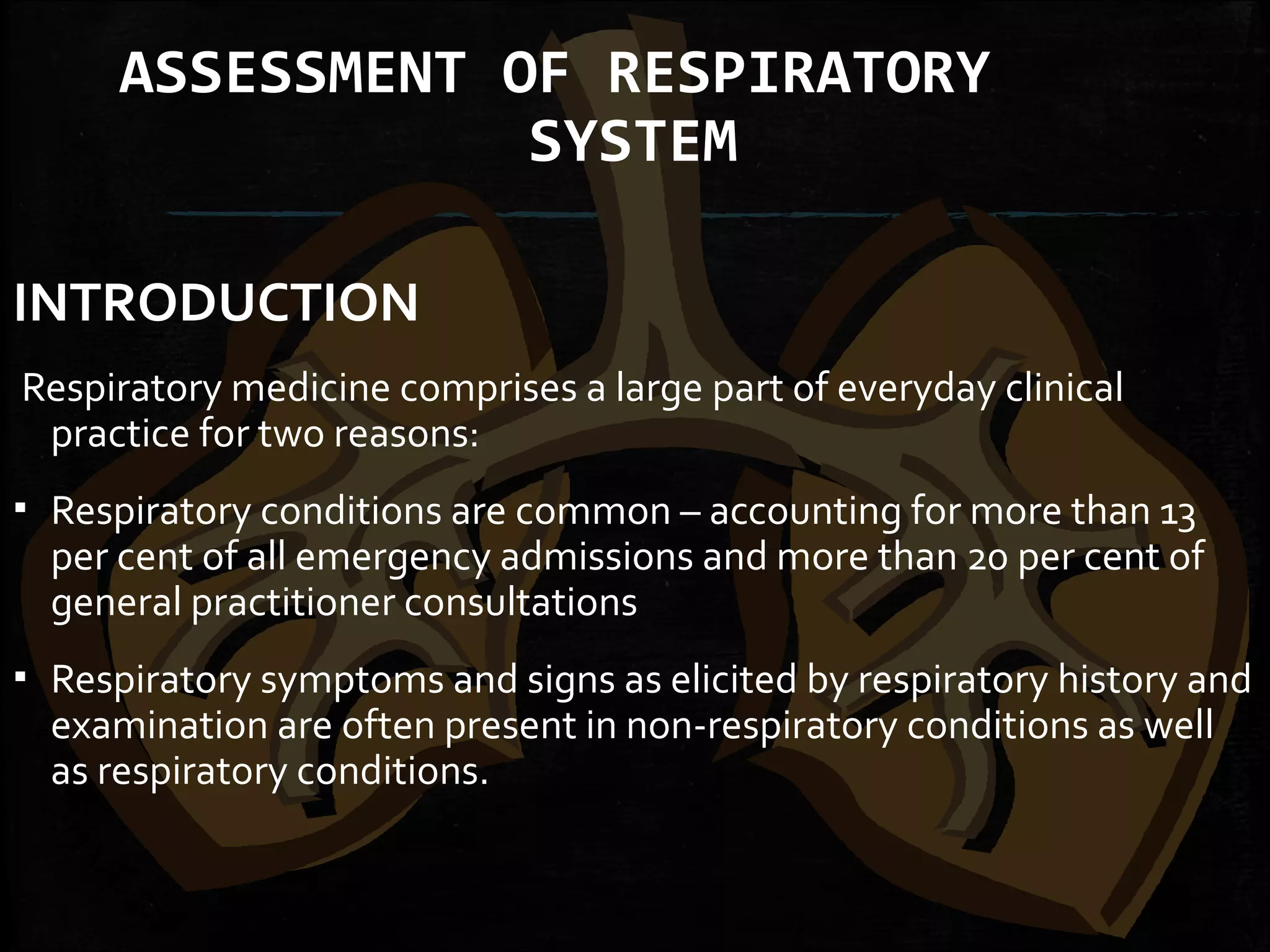 Respiratory System assessment | PPT