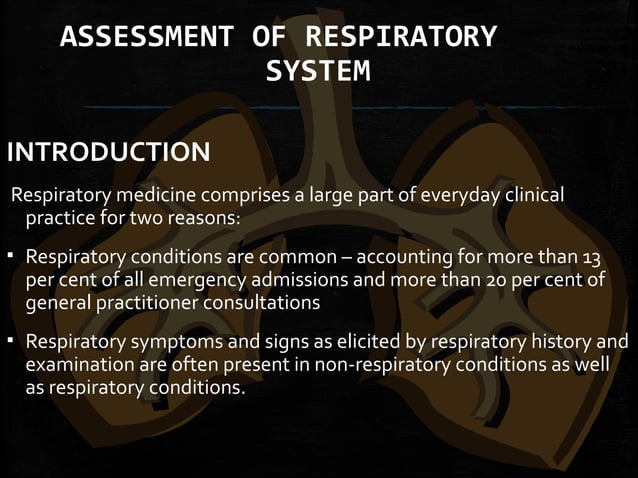 Respiratory System assessment | PPT