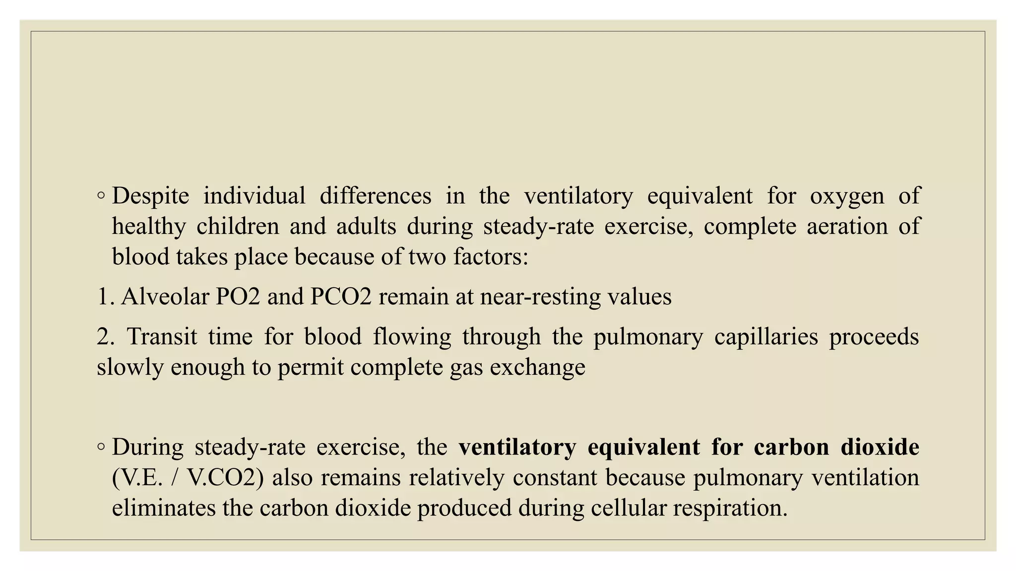 Respiratory system changes during exercises | PPTX