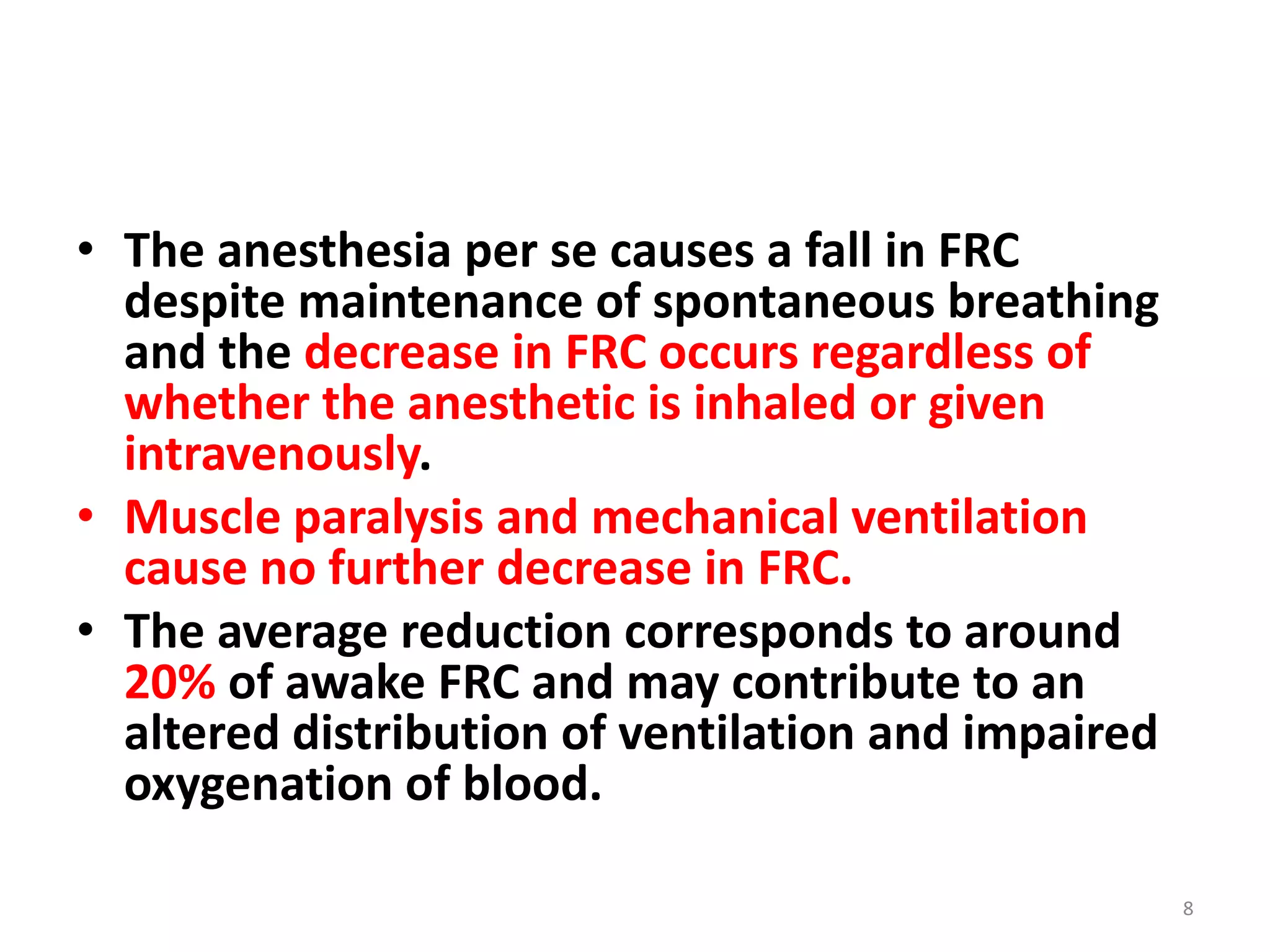 Respiratory changes during anesthesia and ippv | PPTX