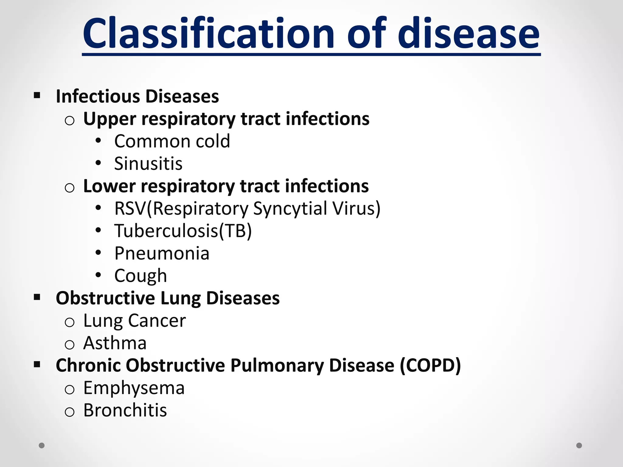 Respiratory disease and its management | PPTX