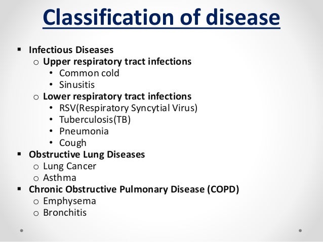 Respiratory disease and its management