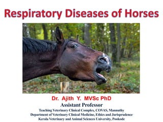 Respiratory diseases of horses | PPTX