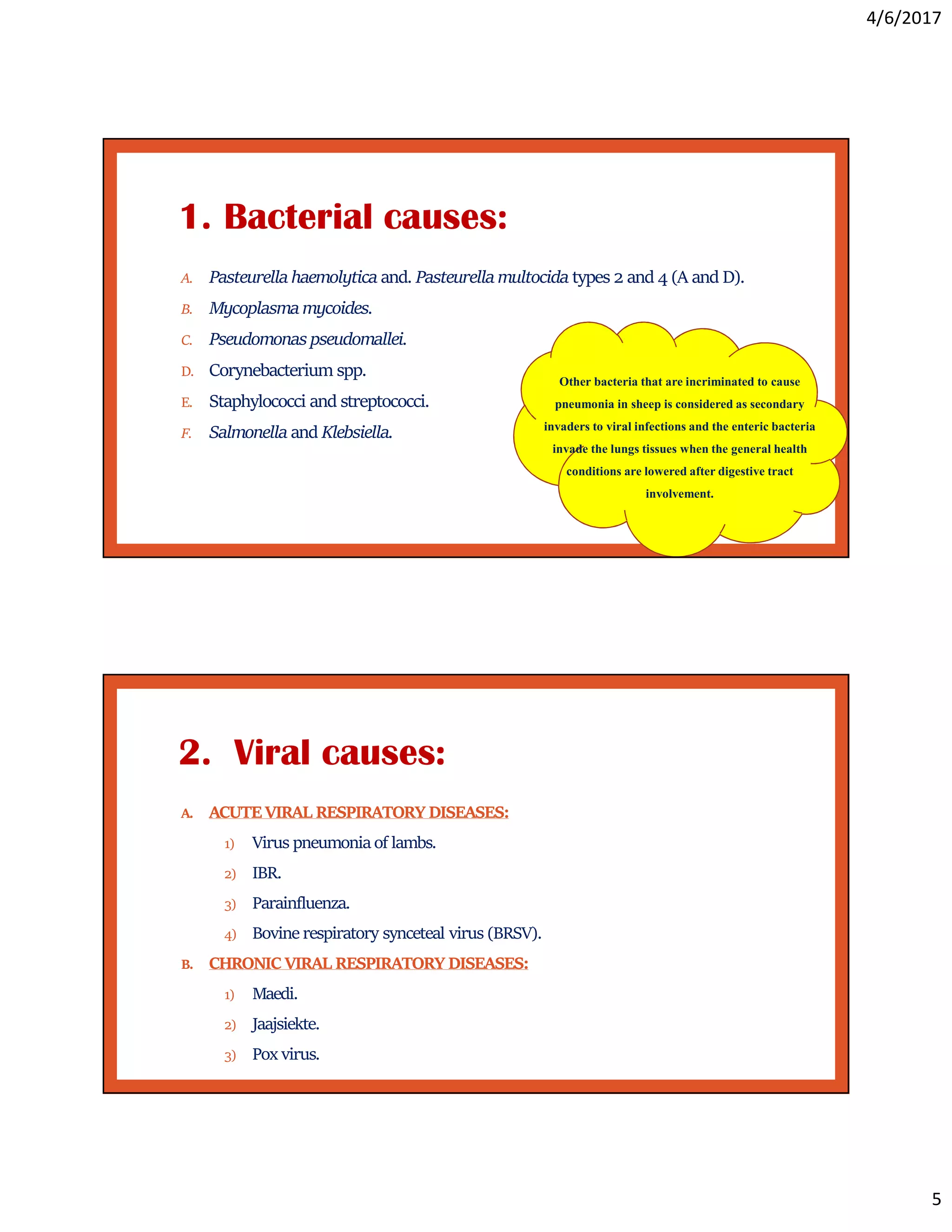 Respiratory diseases of sheep and goats | PDF