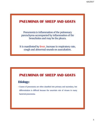 Respiratory diseases of sheep and goats | PDF
