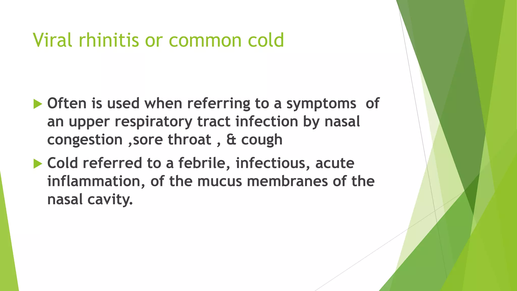 Upper respiratory disorders and nursing mangement | PPTX