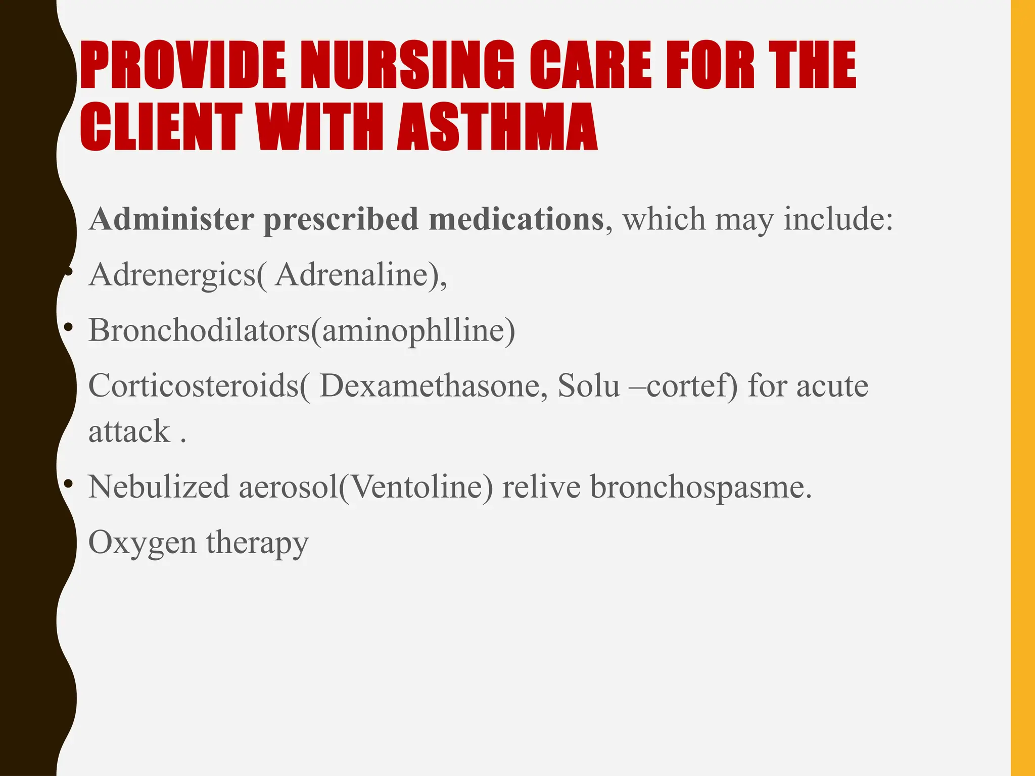 Nursing care Management of Respiratory disorders for nursing students ...