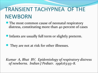 Respiratory Distress in The Newborn | PPT