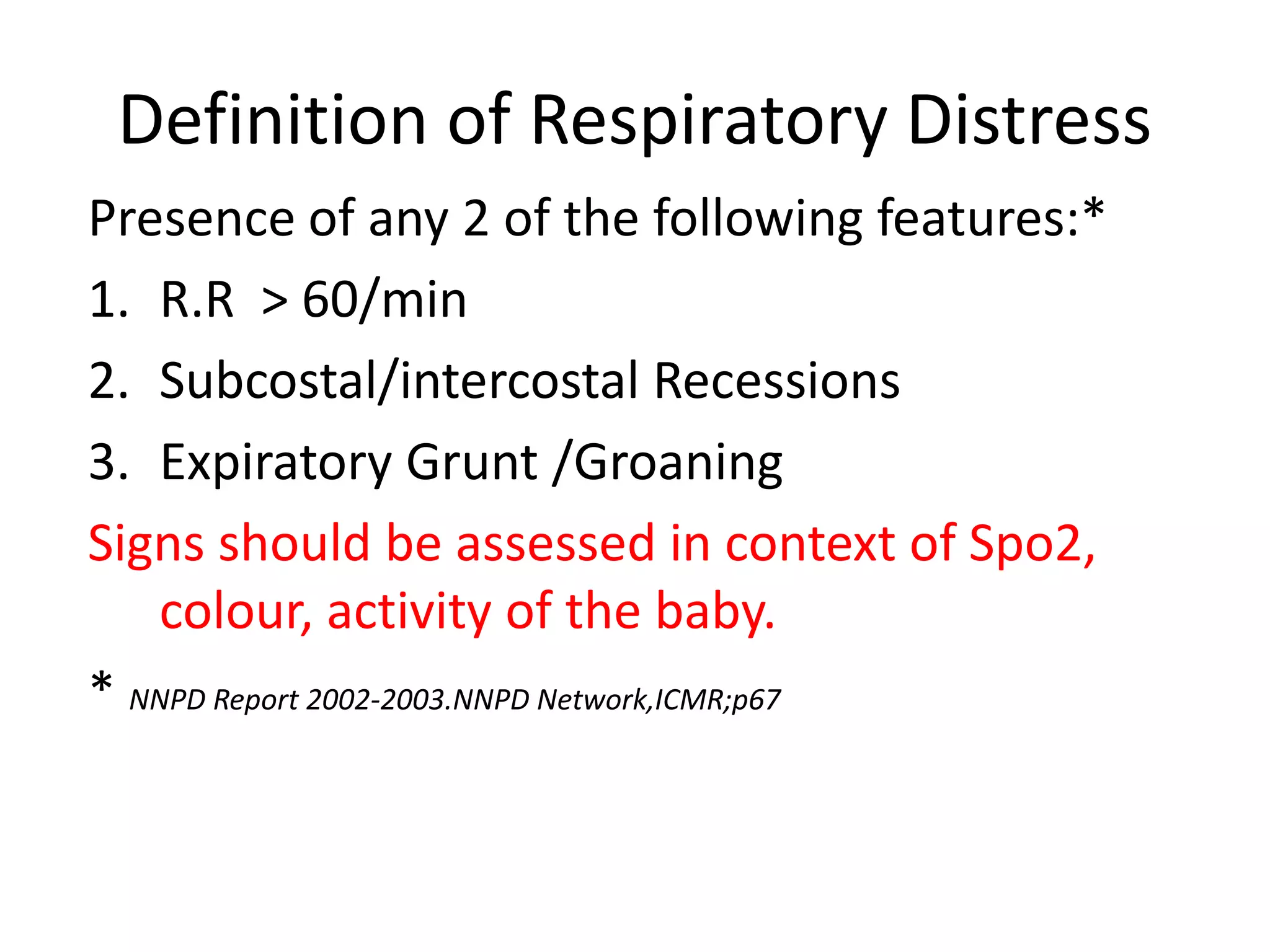 Respiratory distress in the newborn | PPTX