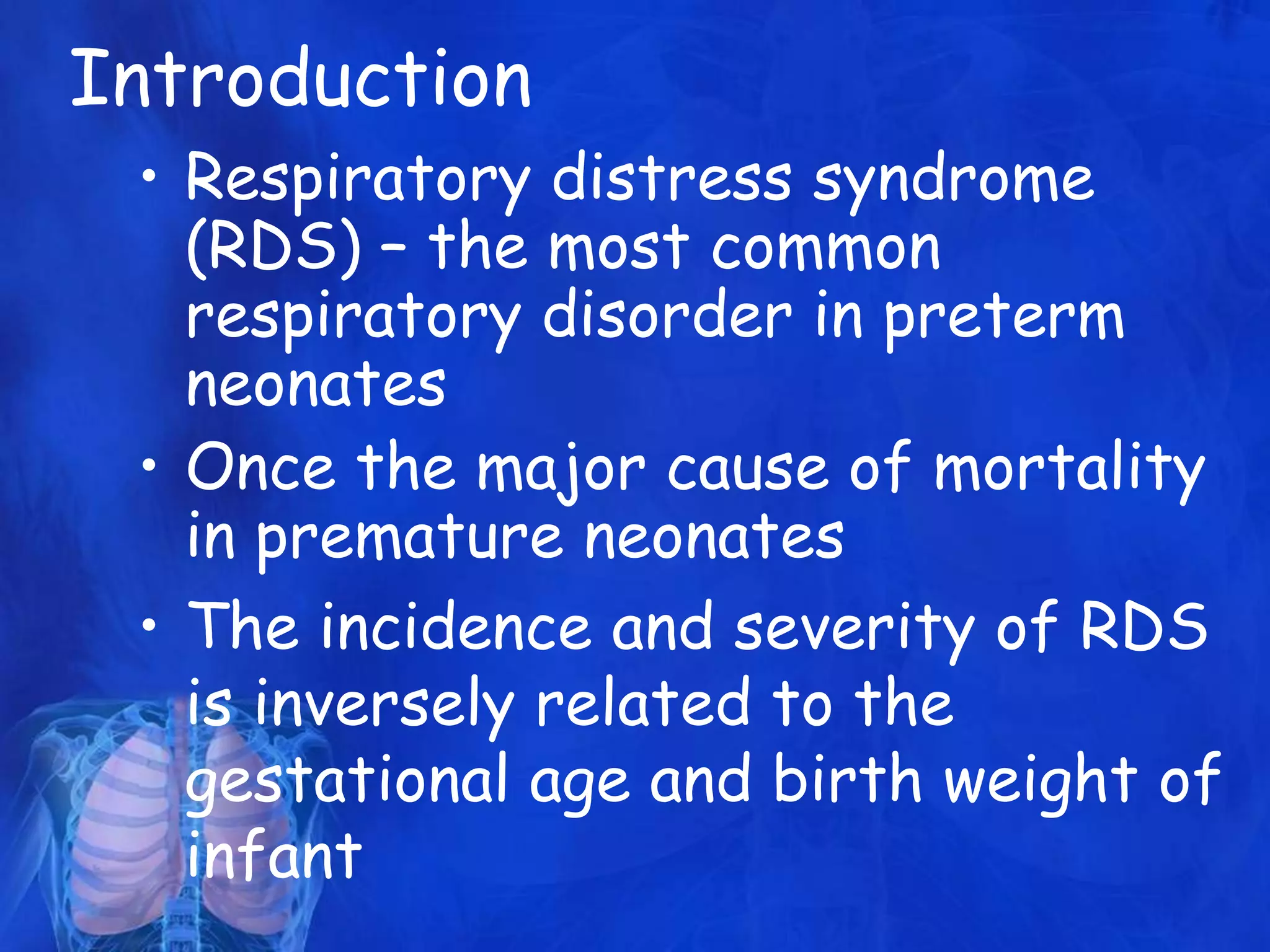 Respiratory distress syndrome in neonates | PPTX