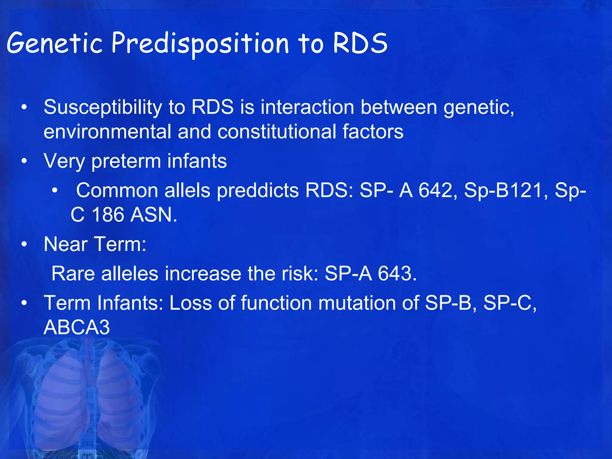 Respiratory distress syndrome in neonates | PPTX