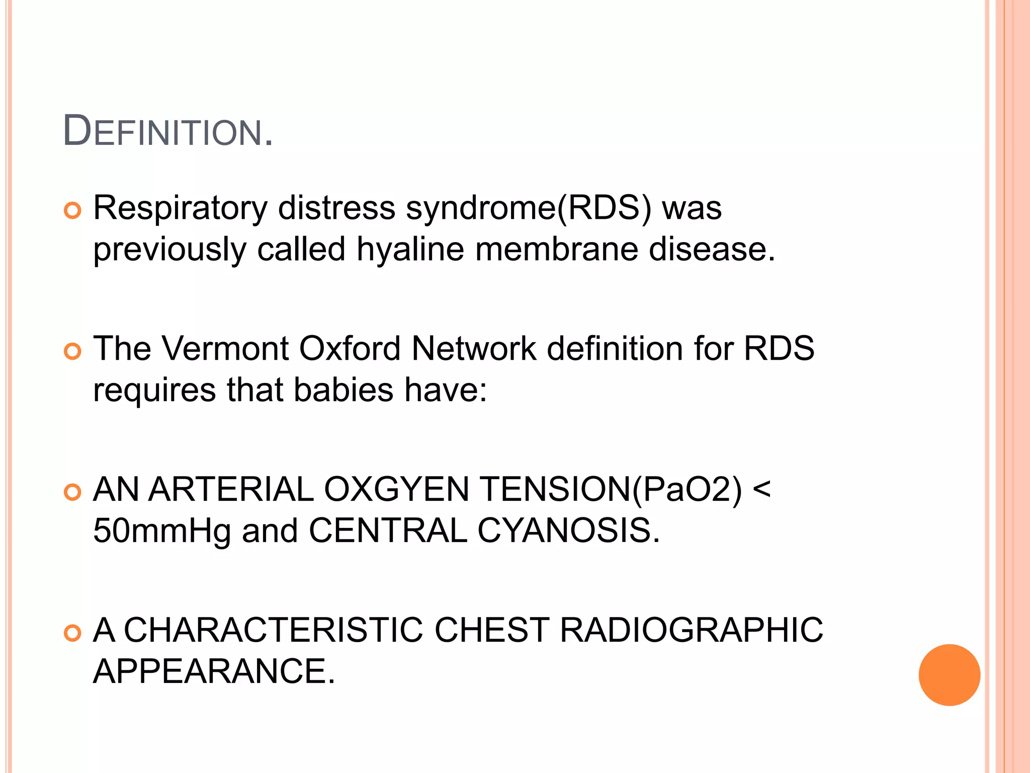Respiratory distress syndrome | PPTX