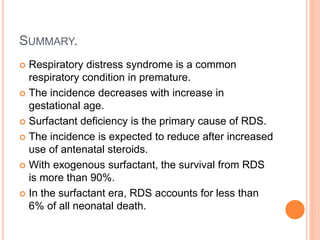 Respiratory distress syndrome | PPT