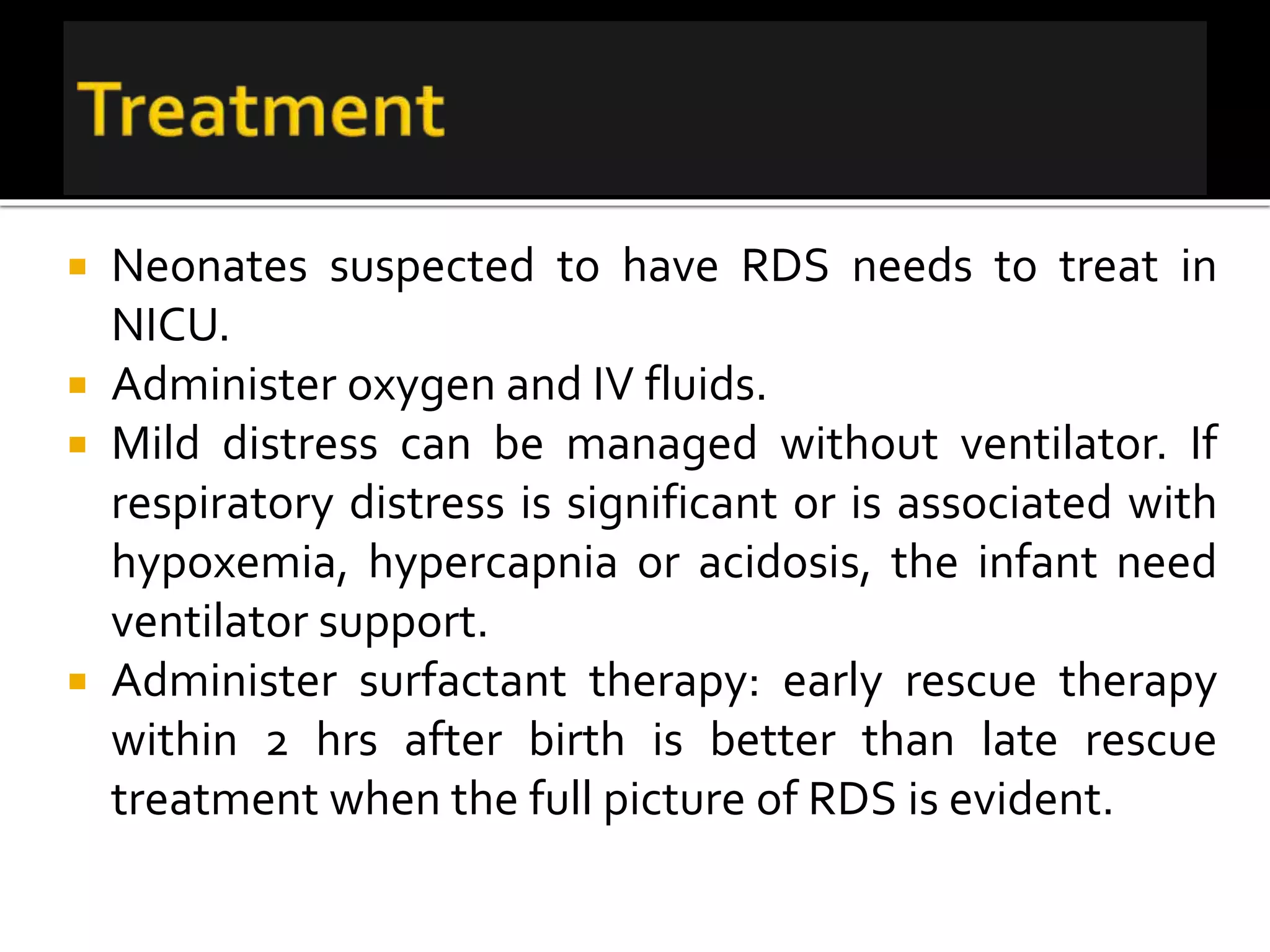 Respiratory distress syndrome (RDS) in newborn | PPTX