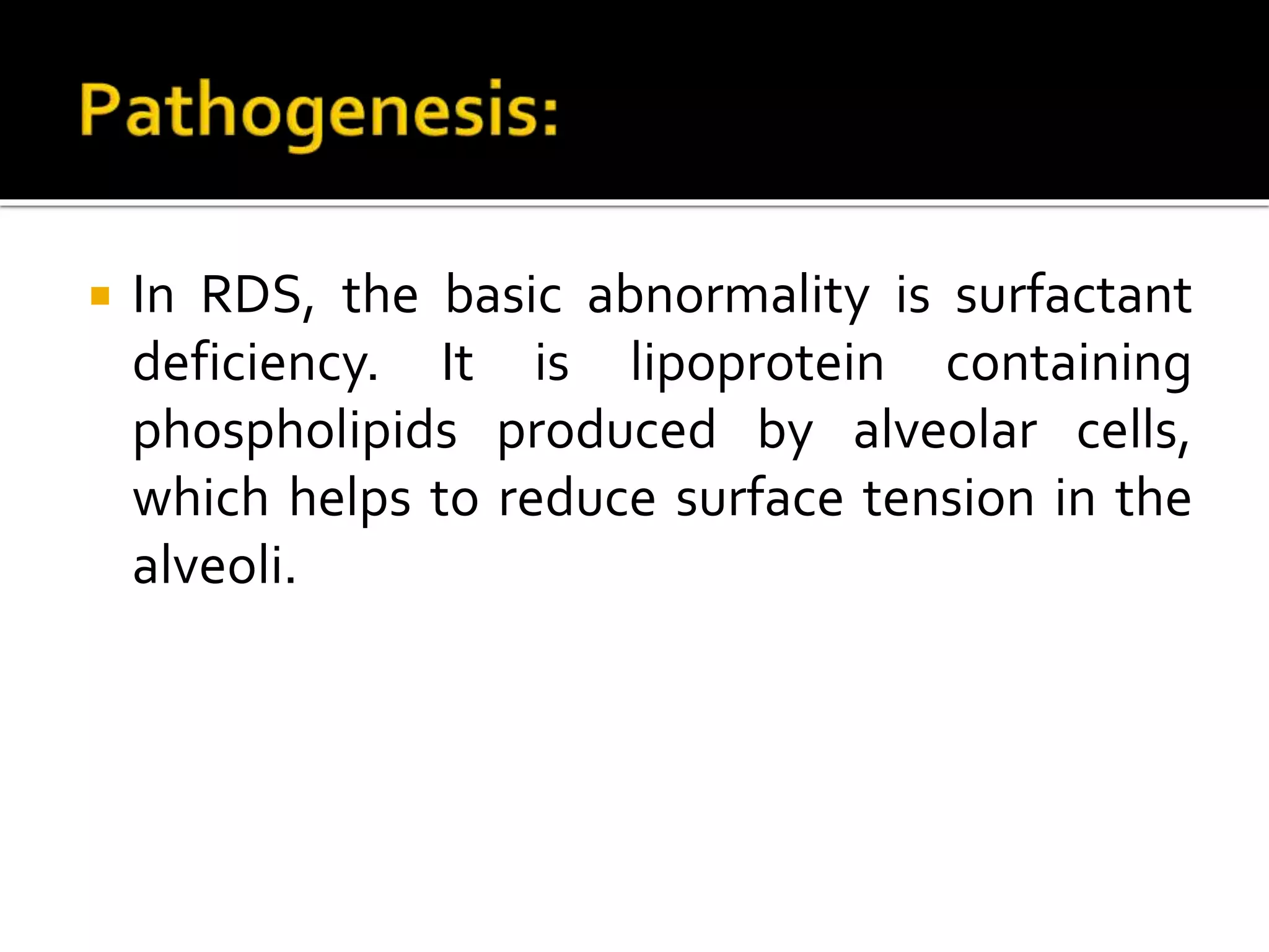 Respiratory distress syndrome (RDS) in newborn | PPTX