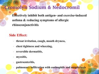 Respiratory drugs | PPTX