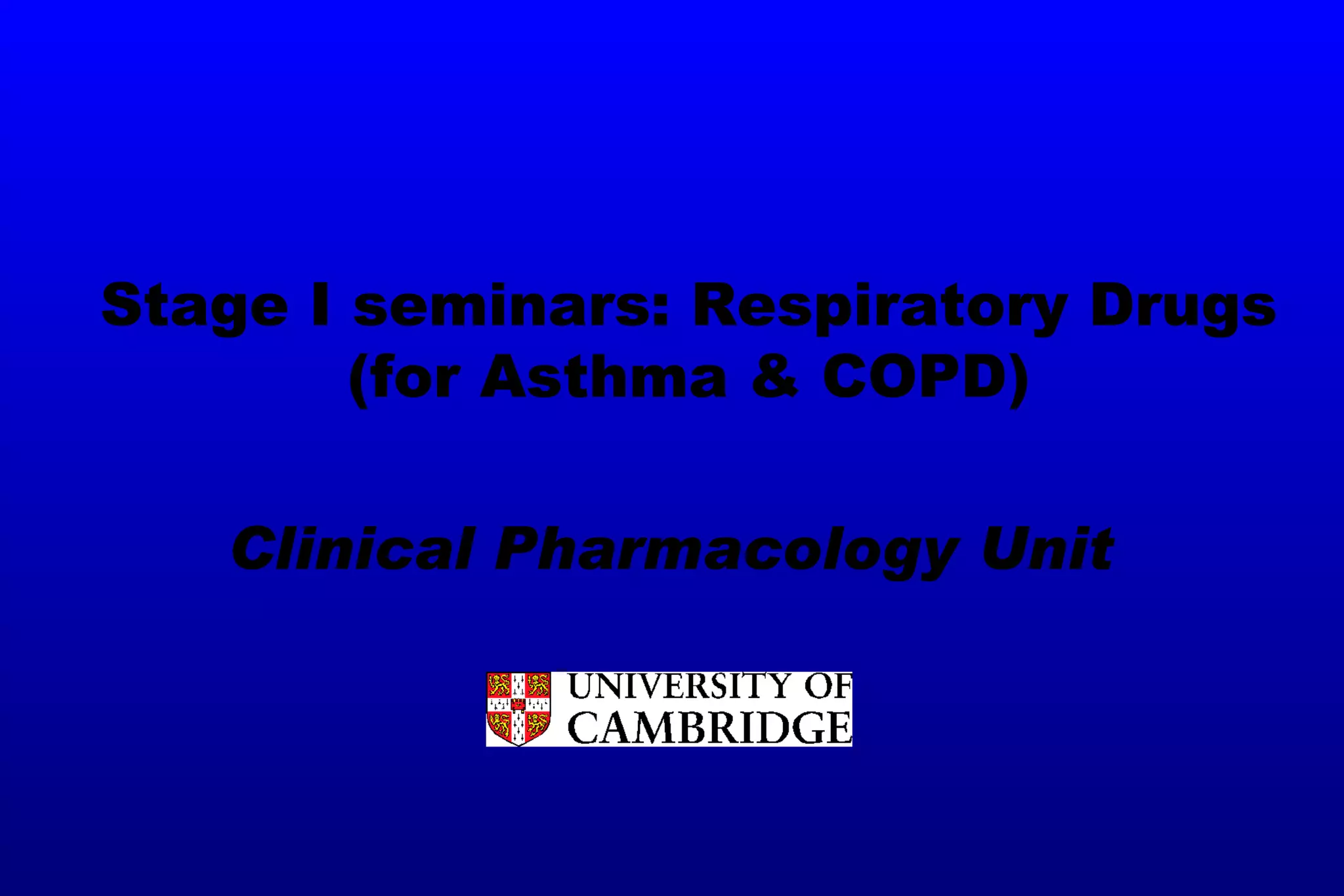 Respiratory Drugs | PPT