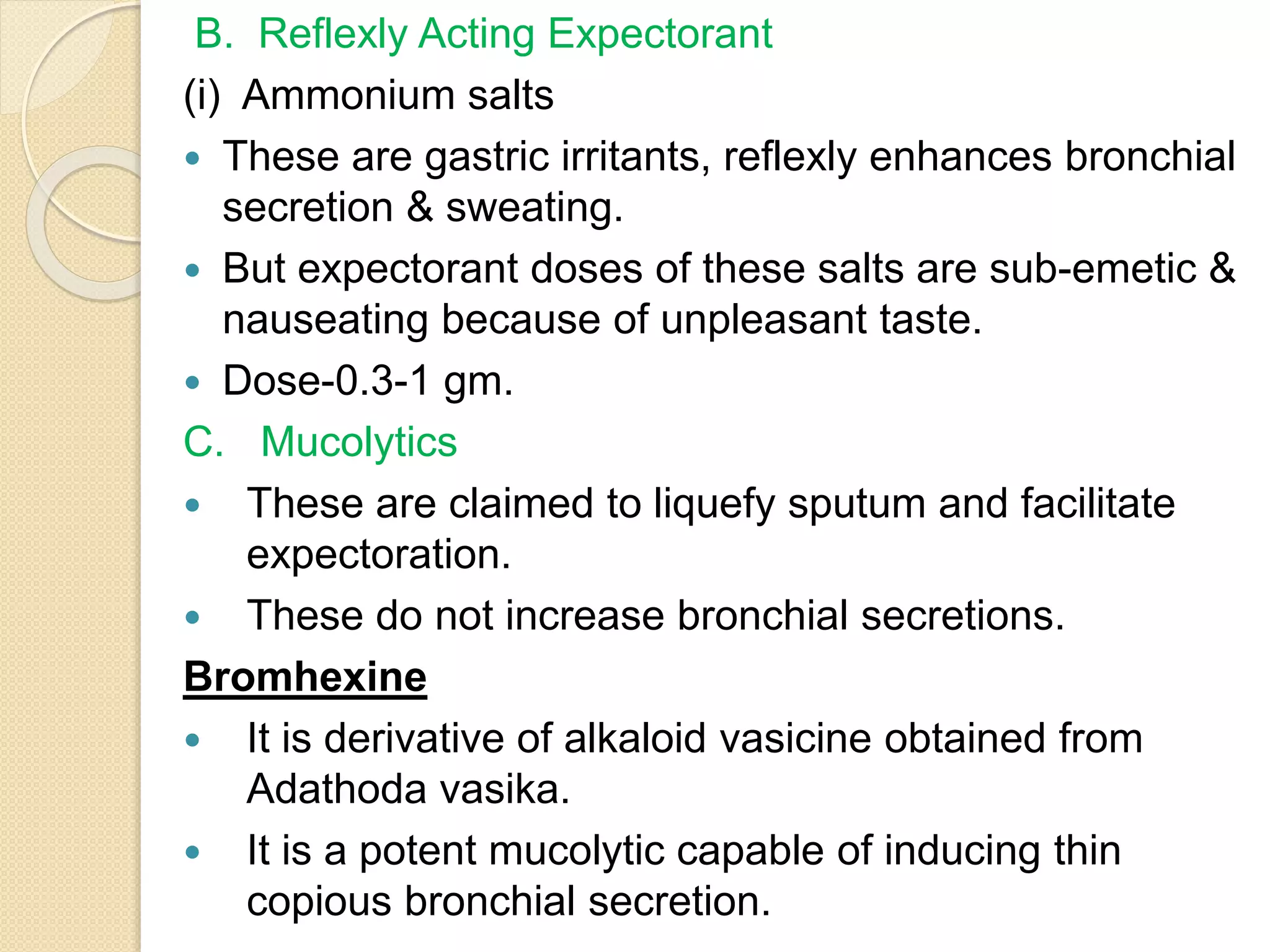 Respiratory drugs | PPTX