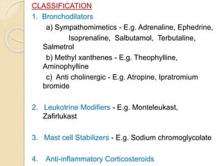 Respiratory drugs | PPTX