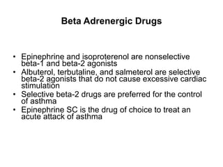 Respiratory drugs and its side effects And uses | PPTX