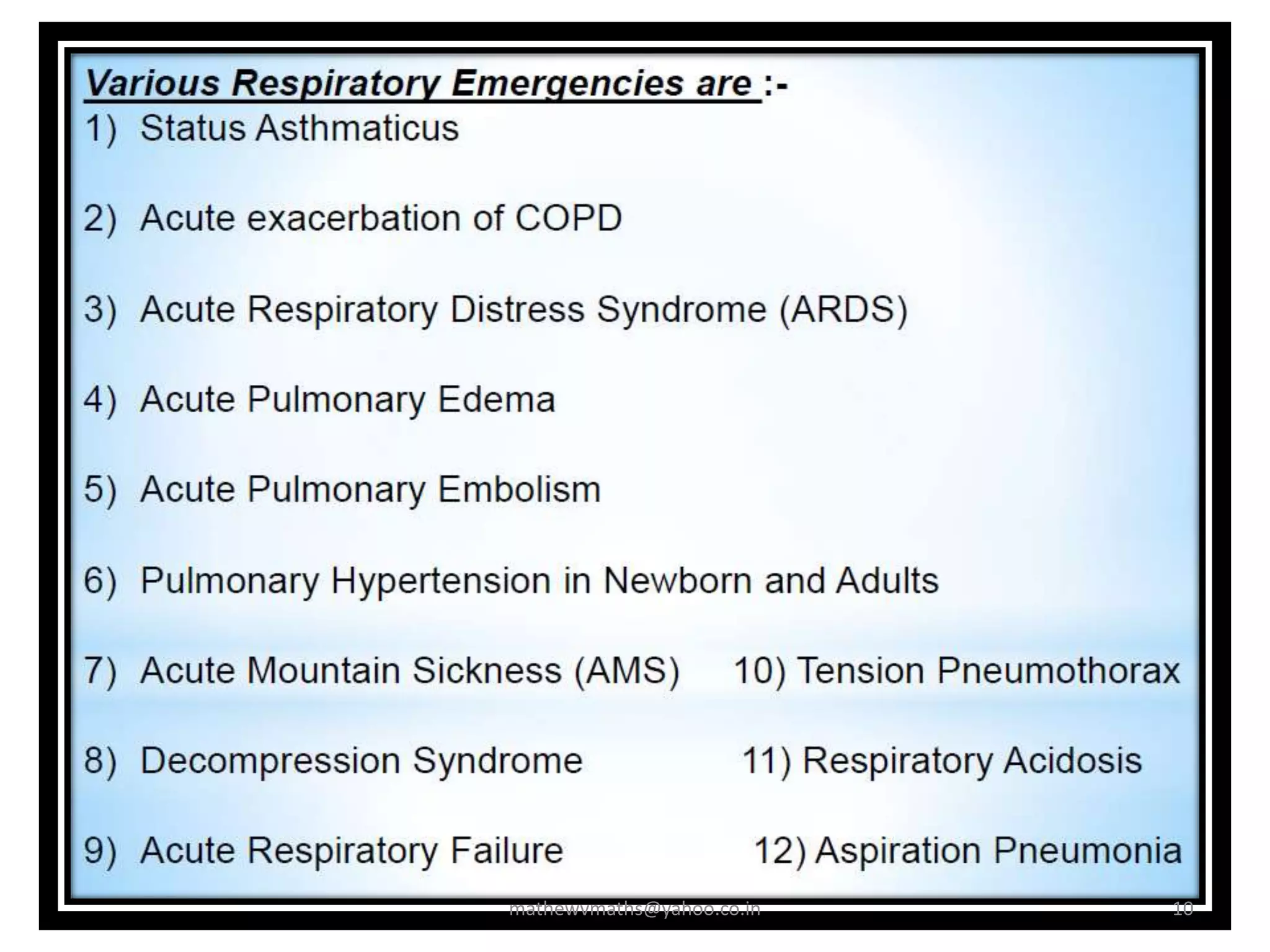 Respiratory emergencies | PPT