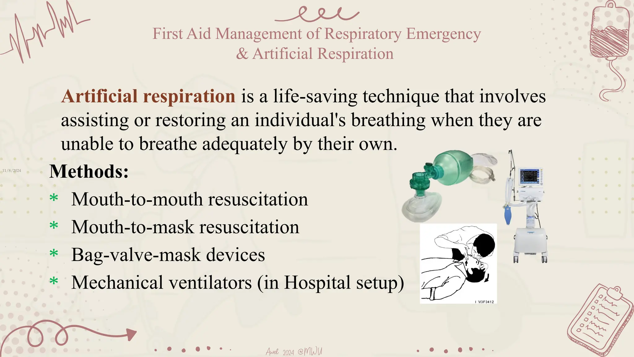First Aid for Respiratory Emergencies and Artificial Respiration | PPTX