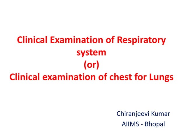 Respiratory examination | PPT