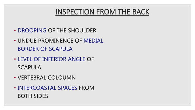 Respiratory examination insp+palp | PPTX