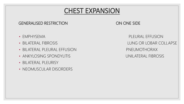Respiratory examination insp+palp | PPTX