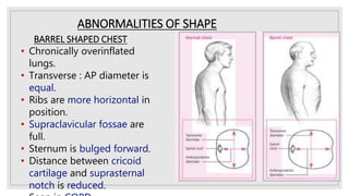 Respiratory examination insp+palp | PPTX