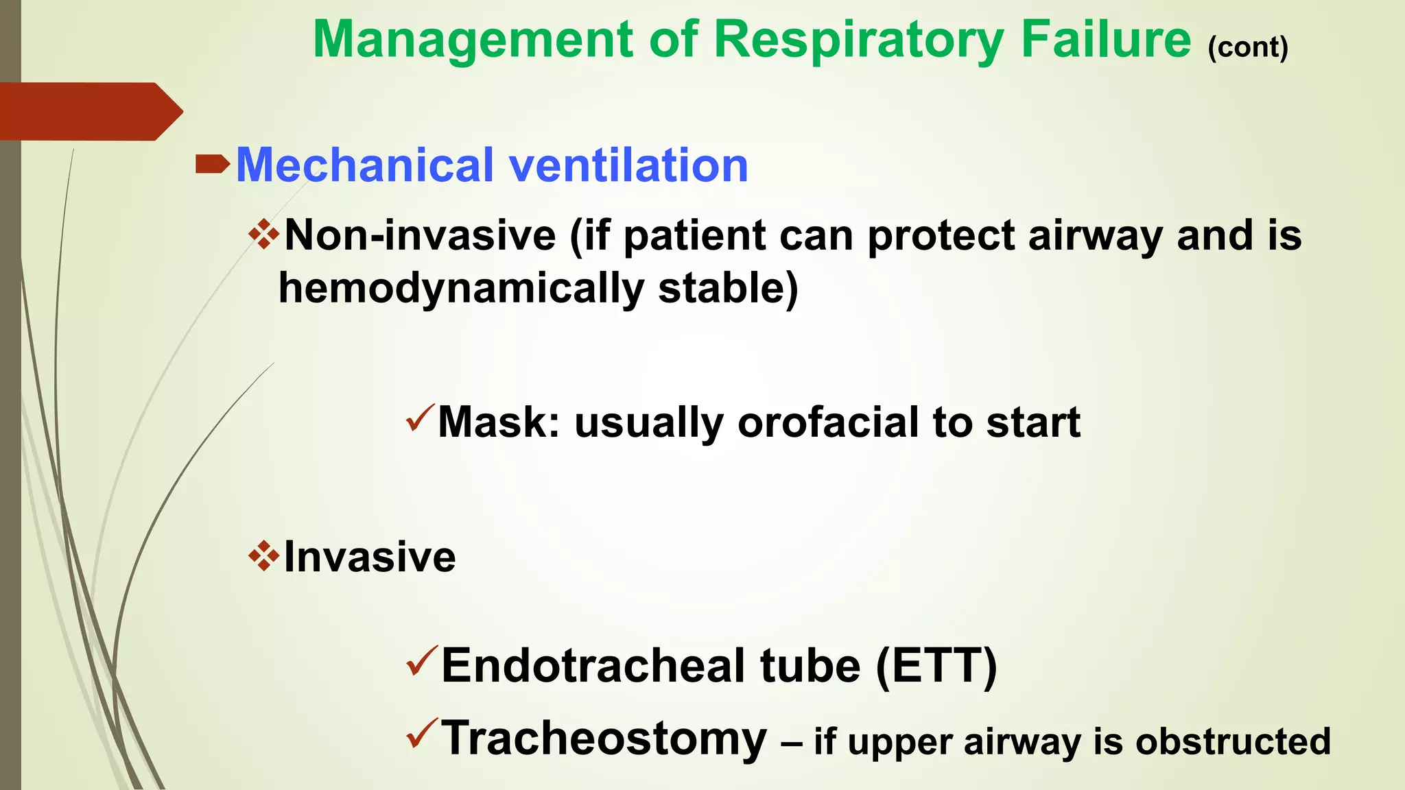 Respiratory Failure by Dr. Sookun Rajeev Kumar | PPTX