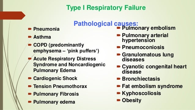Classification And Common Causes Of Respiratory Failure