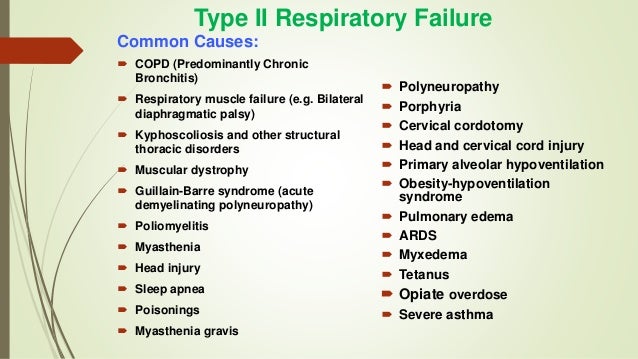 Classification And Common Causes Of Respiratory Failure