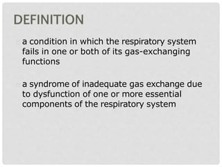 RESPIRATORY FAILURE of all 4 types .pptx