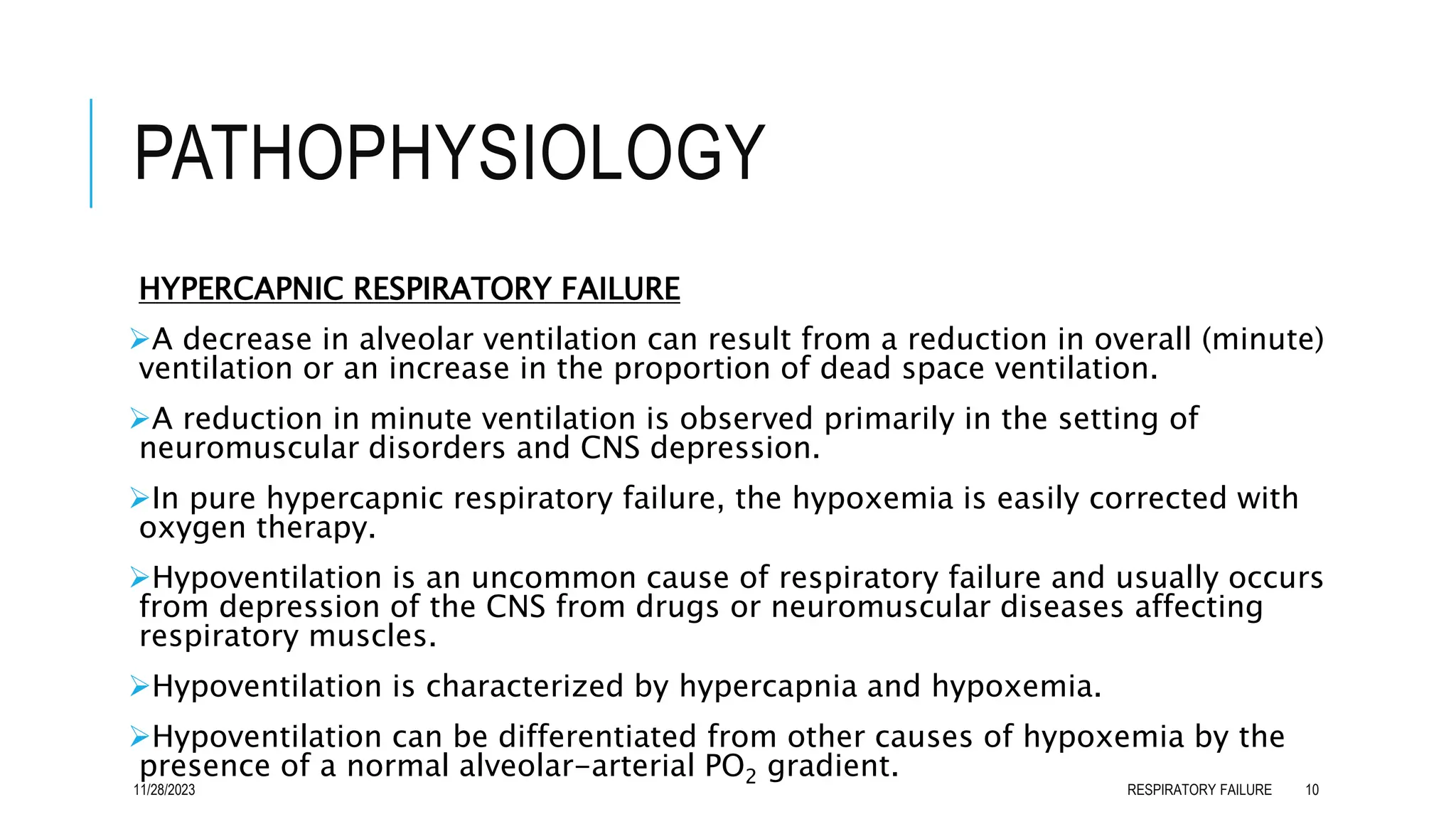 MANAGEMENT OF RESPIRATORY FAILURE | PPTX