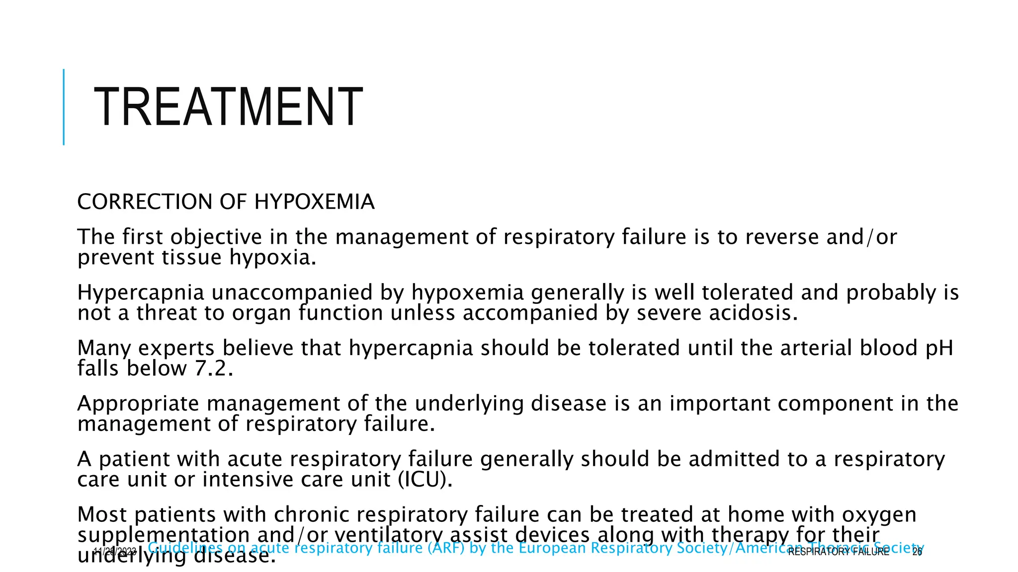 MANAGEMENT OF RESPIRATORY FAILURE | PPTX