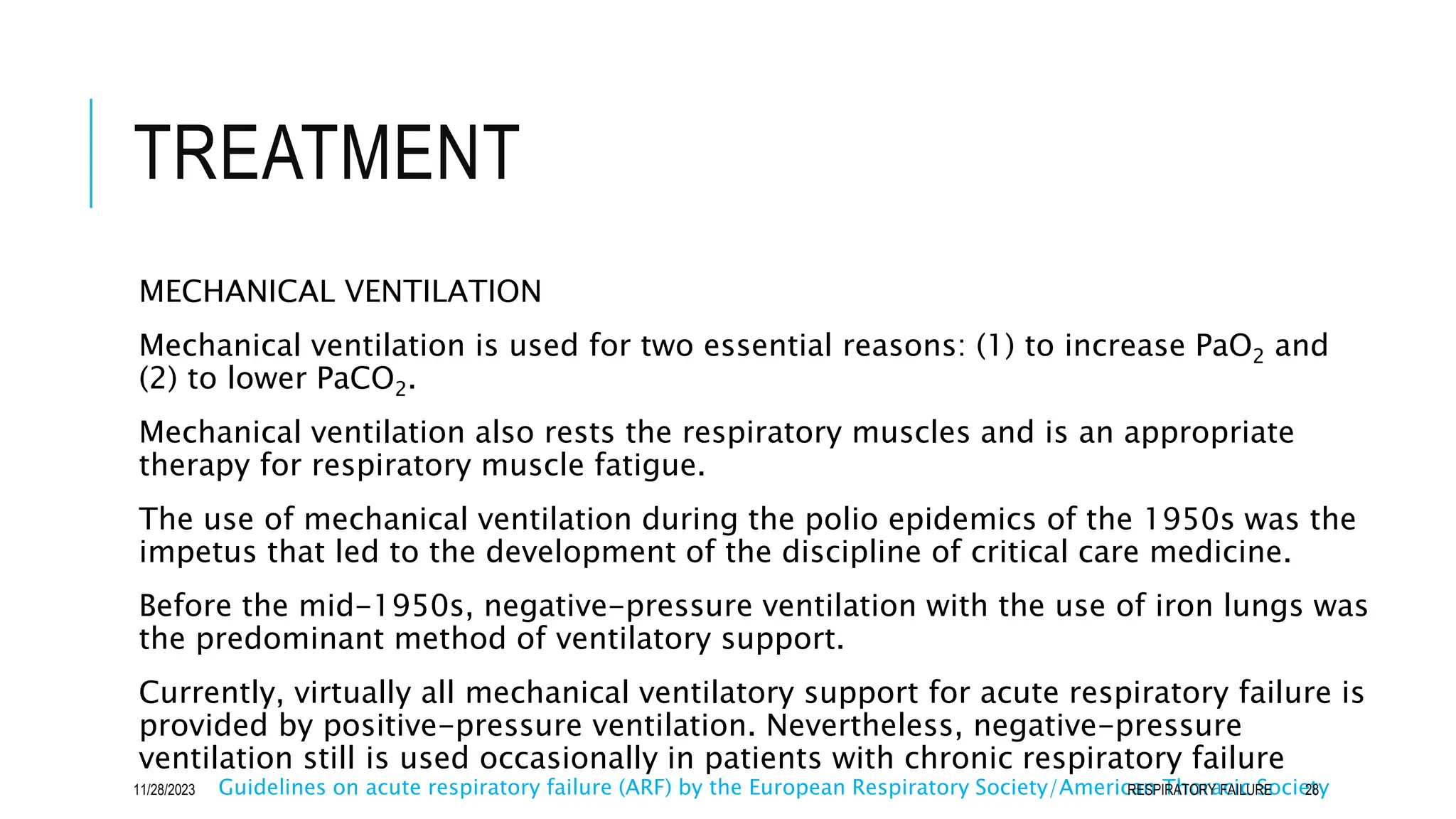 MANAGEMENT OF RESPIRATORY FAILURE | PPTX